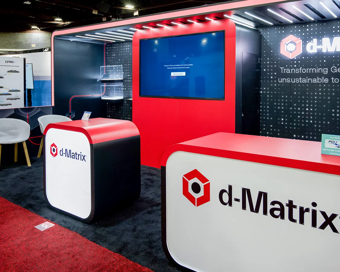 10×20 Trade Show Booth for d-Matrix at SC24